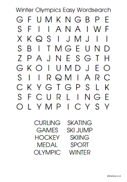 Winter Olympics and Paralympics Easy and Hard Wordsearches Free Printables