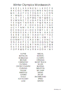 Winter Olympics and Paralympics Easy and Hard Wordsearches Free Printables